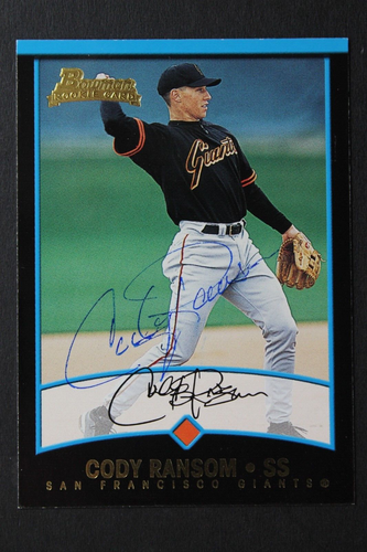 Cody Ransom San Francisco Giants Signed 2001 Topps Autograph ROOKIE ...