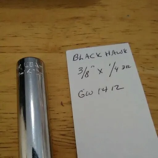 BLACKHAWK 3/8" x 1/4" Drive DEEP WELLSOCKET - 12PT - GW 1412 USA | eBay