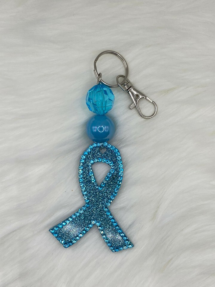 Prostate Cancer Support Ribbon Keychain | eBay