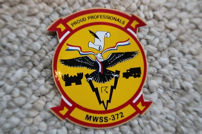 MWSS-372 PROUD PROS. USMC 3EA DECALS 2 5/8"X3 1/8" MYLAR | eBay