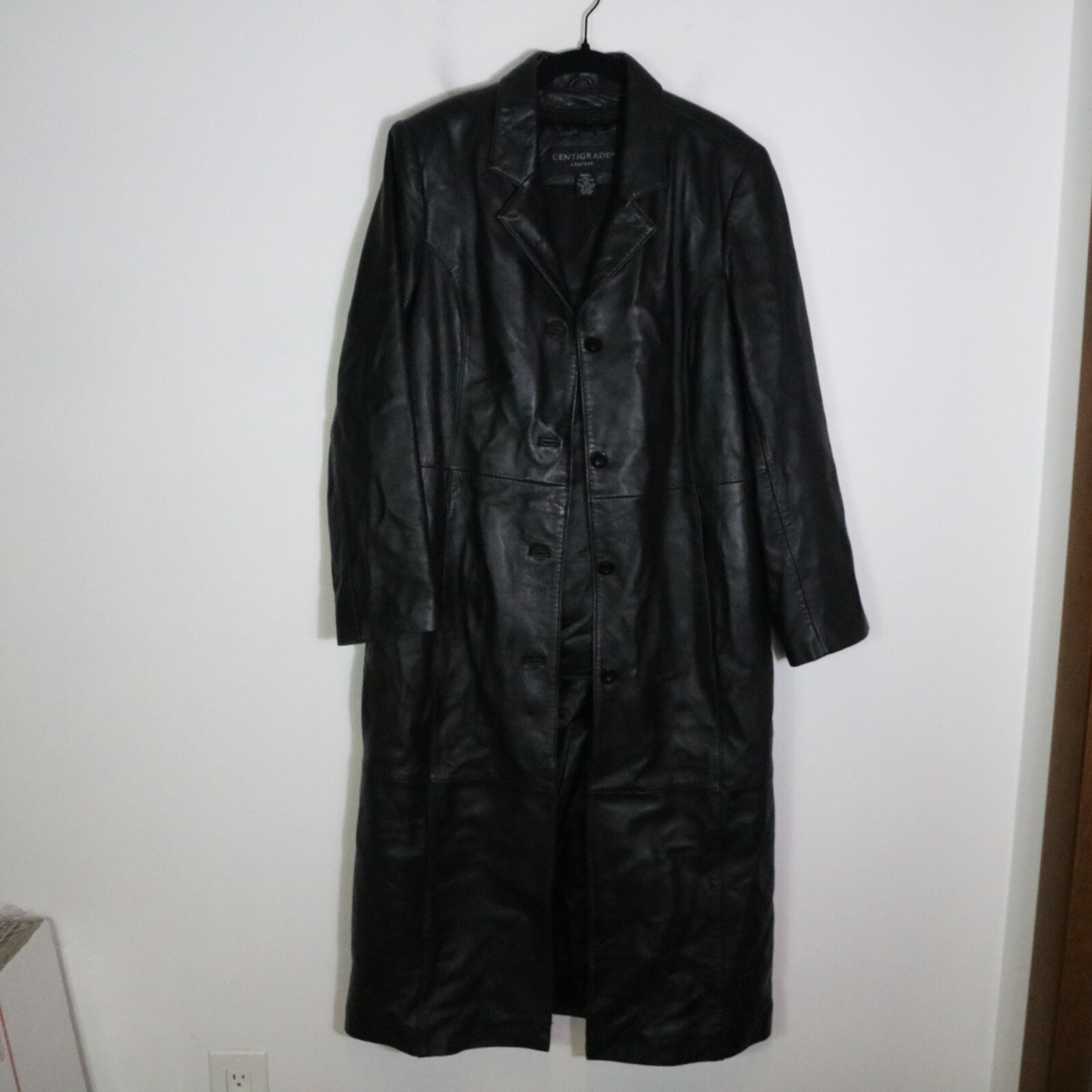 Centigrade Leather Trench Maxi Duster Coat Womens Sma… - Gem