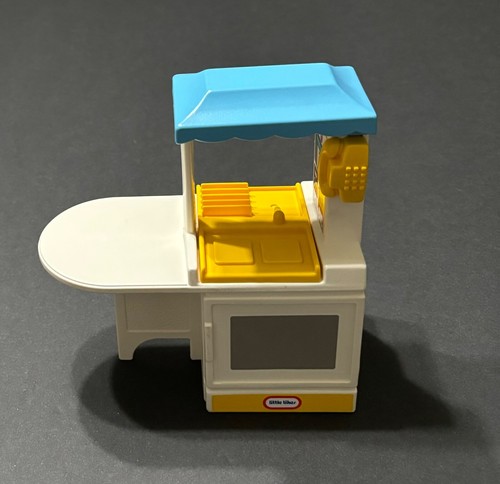 Little Tikes DollHouse Miniature Kitchen Island Vintage Blue Roof ...