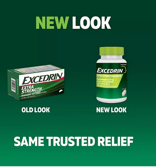 NEW Excedrin Extra Strength Pain Reliever Caplets, 300 ct. - EXP 2028 ...