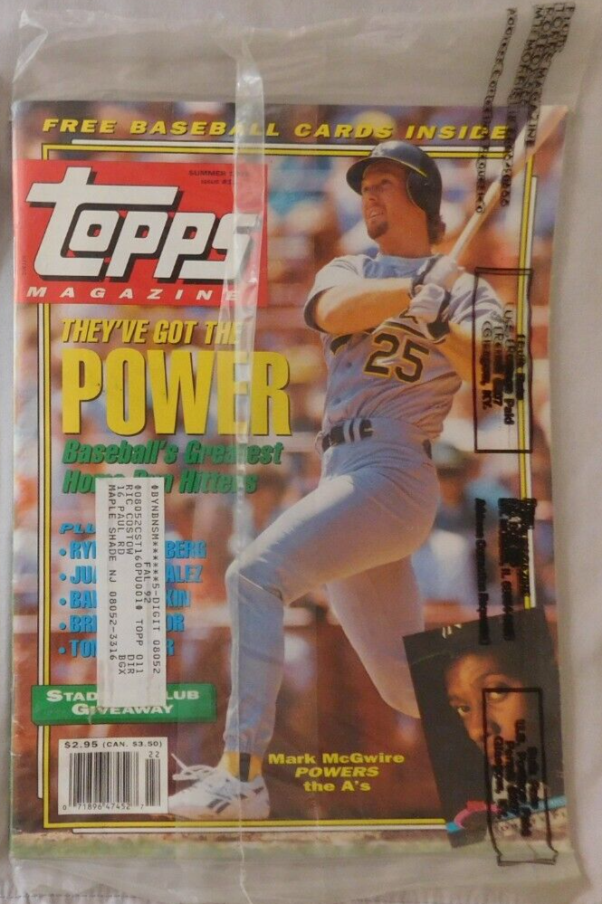 Summer 1992 Topps Magazine Sealed issue #11 Mark McGwire | eBay