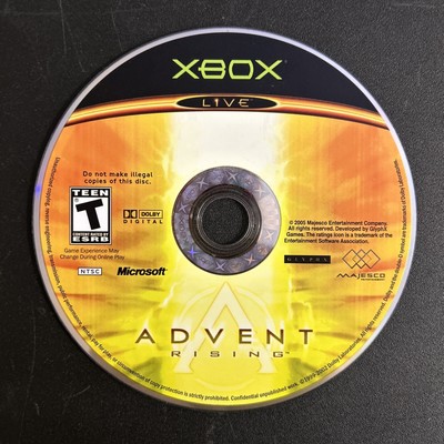 Advent Rising (Microsoft Xbox Original, 2005) - Disc Only Video Game ...