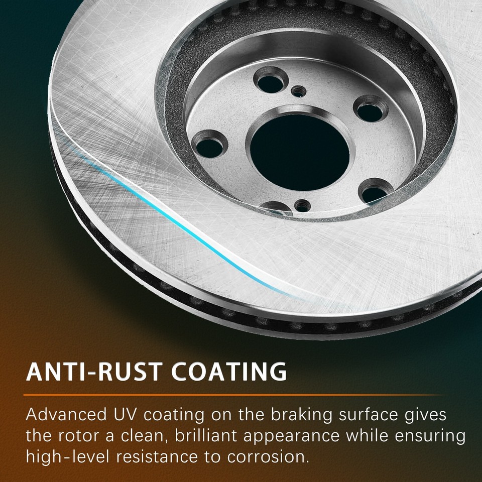 2x Rear Vented Brake Rotors for Dodge Durango Ram 1500 Classic Chrysler ...