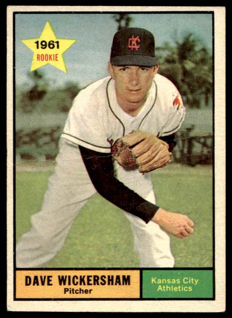 1961 Topps Dave Wickersham ⁞ RC Kansas City Athletics #381 | eBay