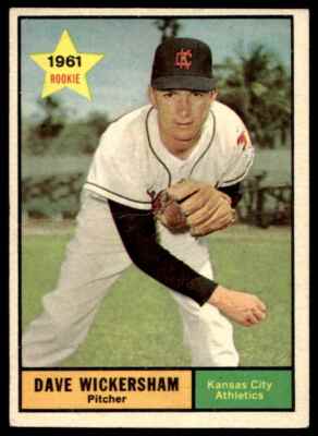 1961 Topps Dave Wickersham ⁞ RC Kansas City Athletics #381 | eBay