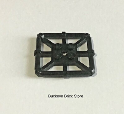 LEGO 1 Black Plate, Modified 2 x 2 with Bar Frame Square 30094 7018 ...