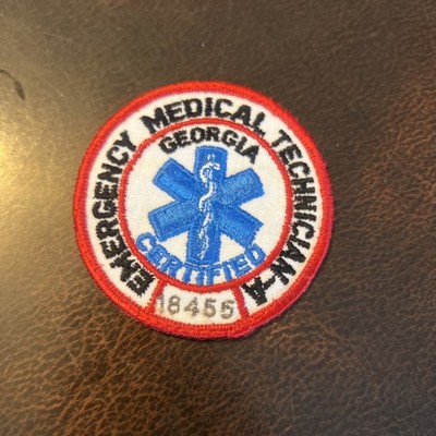 Vtg Obsolete EMT Paramedic Ambulance Fire Dept Patch Georgia Technician ...