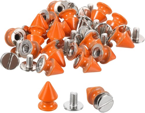 uxcell 20Sets Cone Spike Stud Rivet, 8x12mm Screw Back Tree Studs and ...
