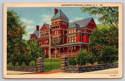 New York NY Albany Governors Mansion Linen Unused Postcard U31 | eBay