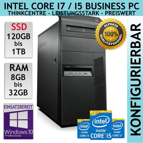 Lenovo Thinkcentre M93p PC Intel Quad Core i7 i5 Fino 1TB SSD 32GB DDR3 ...