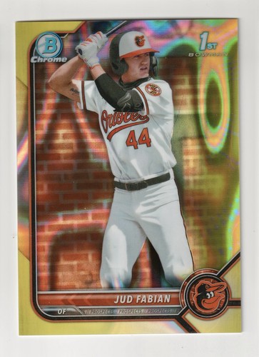 2022 1st Bowman Chrome ~ Jud Fabian ~ Gold Lava Refractor /75 ~ #BDC ...