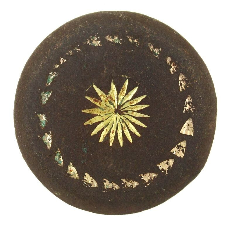 Large Late 1700's Colonial Era Dandy Button w Rolled Edge with Gilt ...