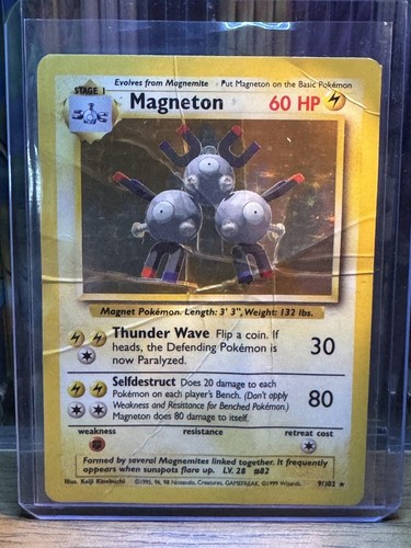 Pokemon Base Set Unlimited Magneton 9/102 - Holo, HP | eBay