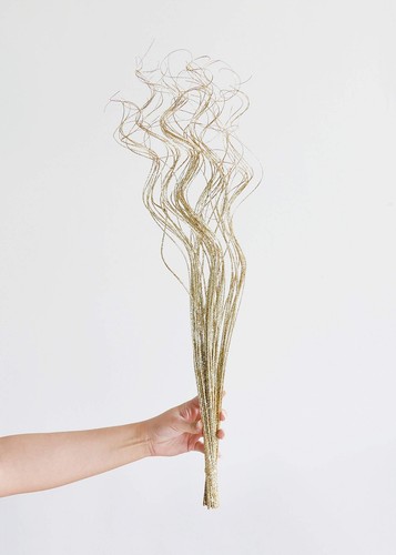24-28 Gold Sparkle Curly Ting Ting Branch | eBay