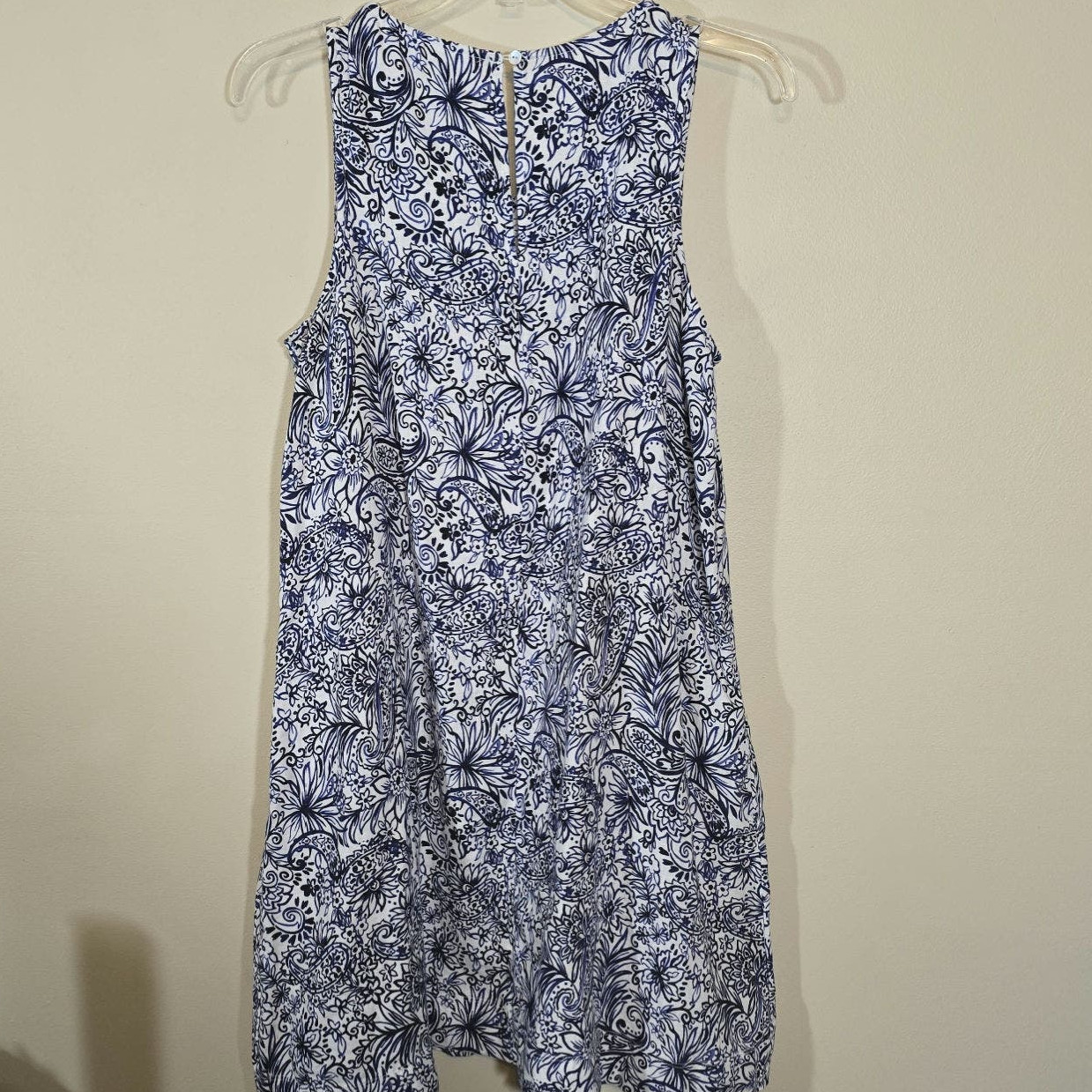 Sigrid Olsen Floral Paisley Print Linen Sun Dress Poc… - Gem