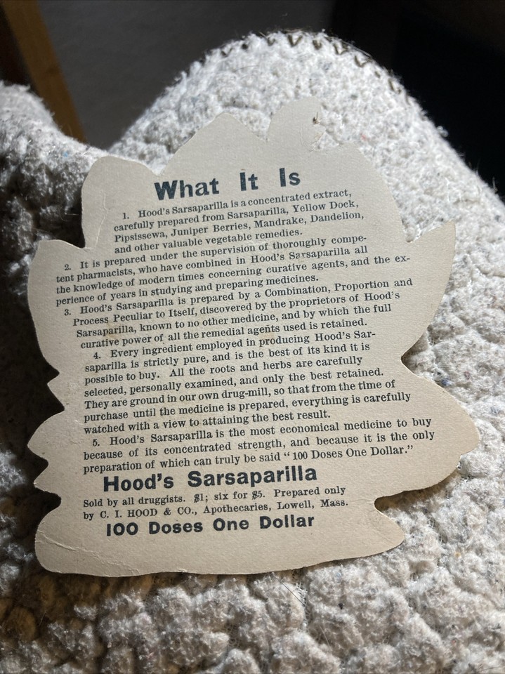 Hood’s Sarsaparilla Trade Card -Flower- “What it is” - Z579 | eBay