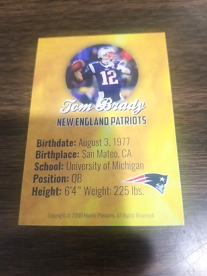 2000 PRESS PASS NFL CARD #1 NEW ENGLAND PATROITS/MICHIGAN (ROOKIE GOLD ...
