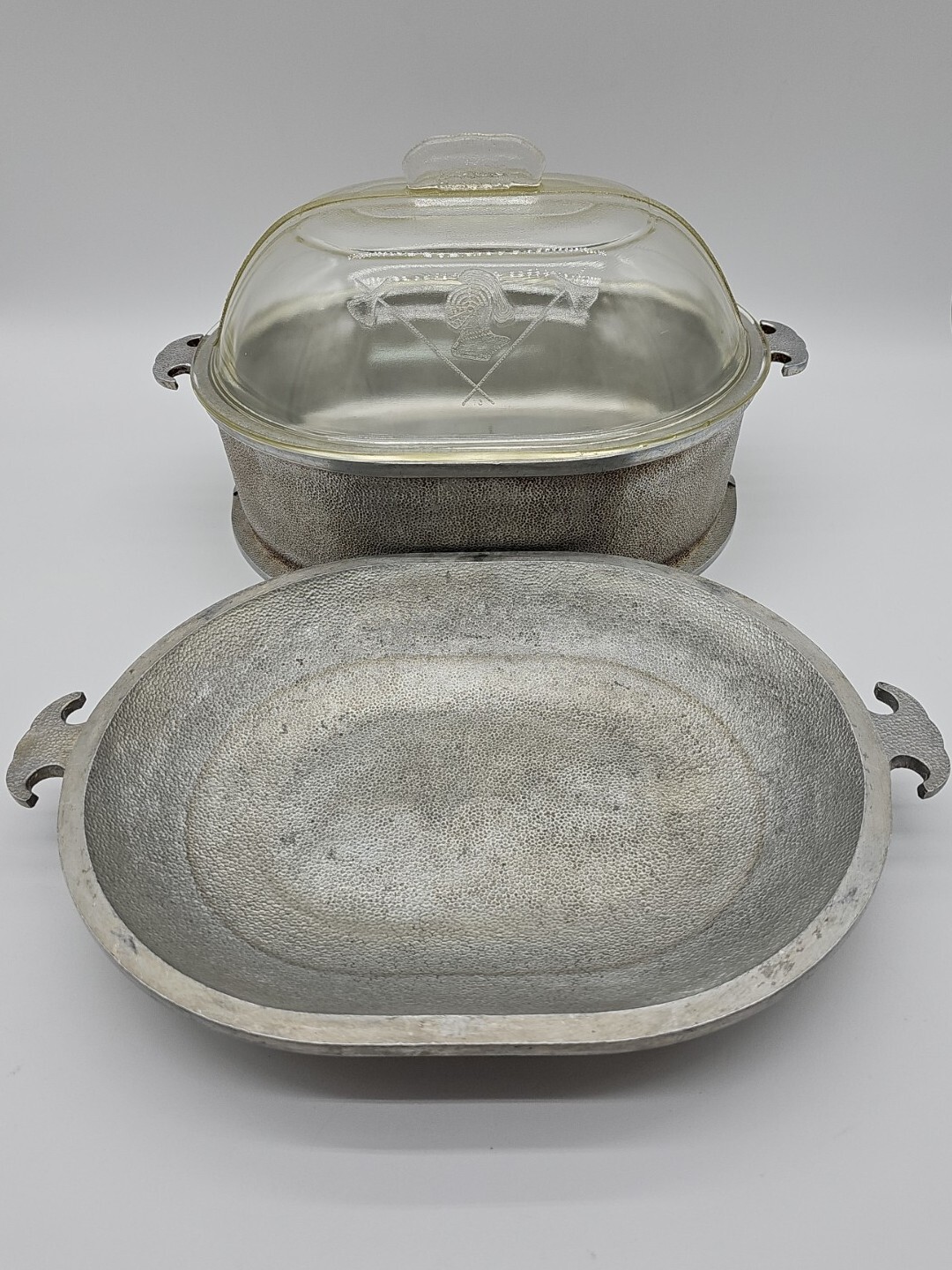 Guardian Ware Oval Roaster Dutch Oven and Serving Tray Vintage Hammerd ...