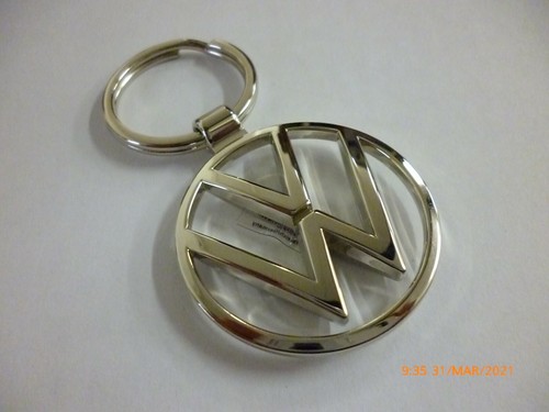 NEW GENUINE METAL VOLKSWAGEN EMBLEM KEYRING CHROME 000087010BN | eBay