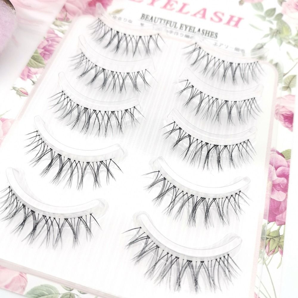 Long False Eyelashes Natural Sharpened Eyelashes Natural Superfine Fake ...