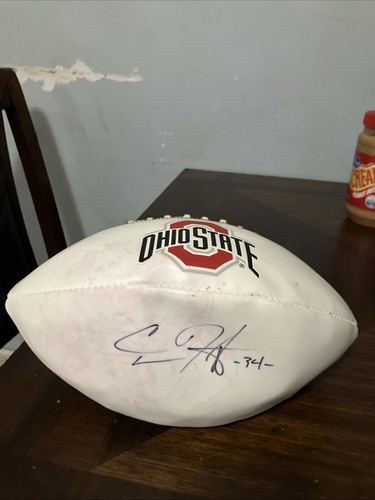 ohio state buckeyes Signature Sign Football By Carlos Hyde | eBay