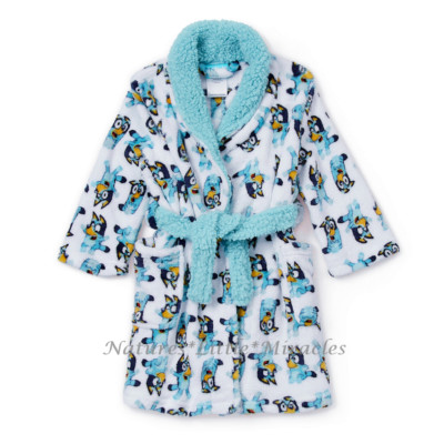 BLUEY Robe Size 2T-5T Girl Boy Toddler 2 3 4 5 Bathrobe Pajamas Cover ...