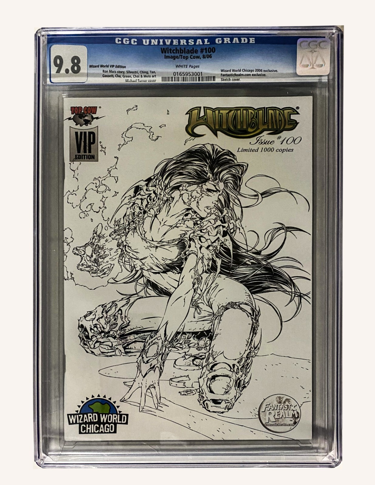 WITCHBLADE #100 FANTASTIC REALM VIP SKETCH 2006 ONLY 1000 COPIES MADE ...