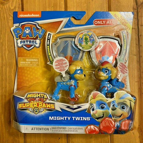 Paw Patrol Mighty Twins Tuck and Ella Super Paws Pup & Badge ~ NEW ...