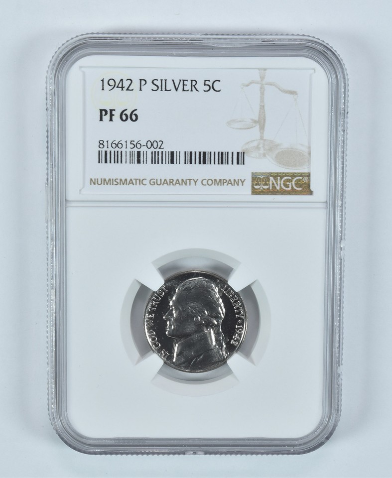 1942-P Jefferson Nickel Silver PF66 NGC Brown Label | eBay