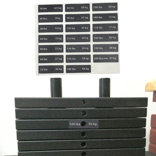 Fitness Equipment Stickers Gym Weight Labels Easy To Remove Stickers ...