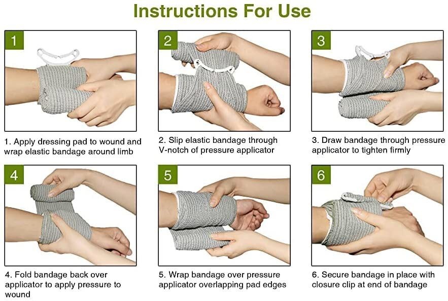 1/5pcs 6" Trauma Bandage Emergency Israeli Style Battle Wound Dressing ...