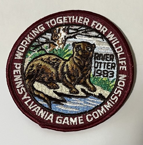 1983 PA Game Commission River Otter Patch ORIGINAL Working Together for ...