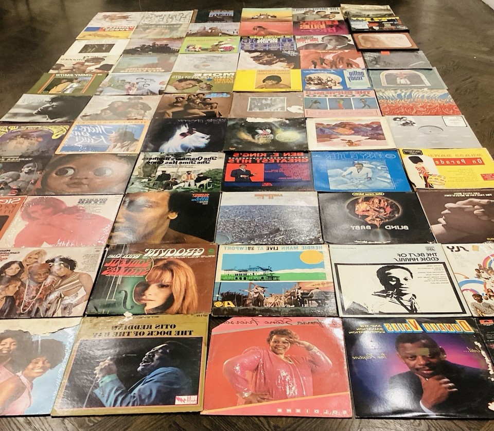 Rear Vintage Collection Of 66 LP Vinyl Records In Good Condition 60S ...