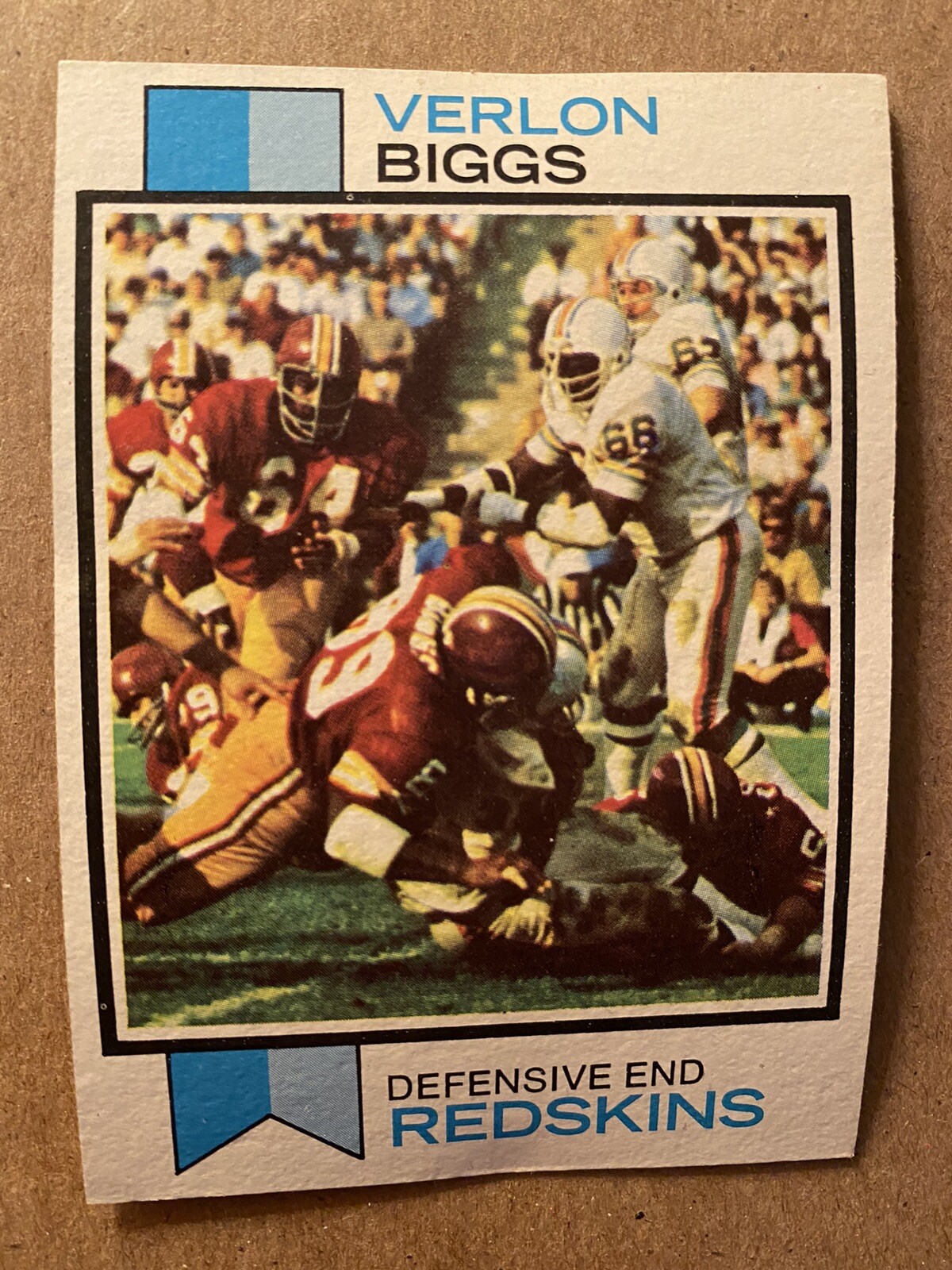 1973 Topps Verlon Biggs #371 Washington Redskins | eBay