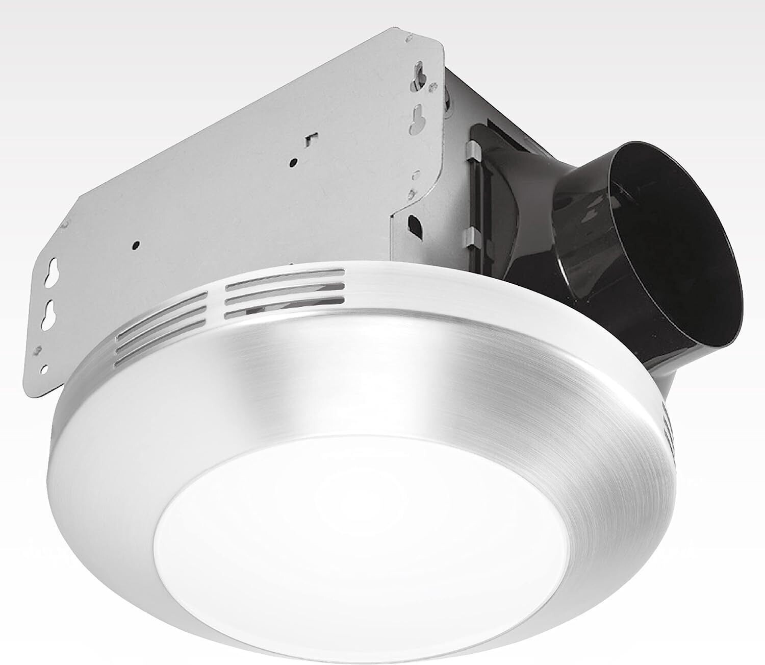 HOMEWERKS 7117-01-BN 80CFM Ceiling Bathroom Exhaust Fan LED Light ...