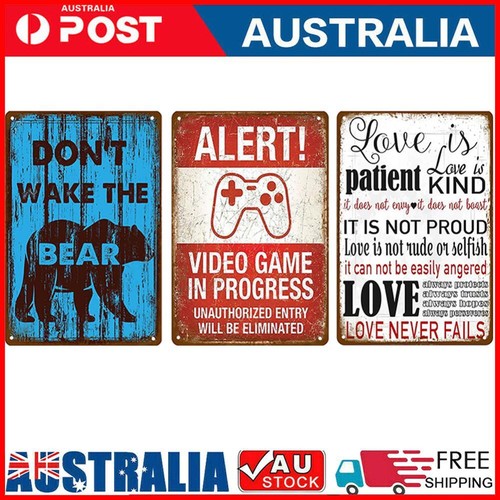 Calligraphy Drawing Vintage Iron Picture Rectangular Metal Plate Tin ...