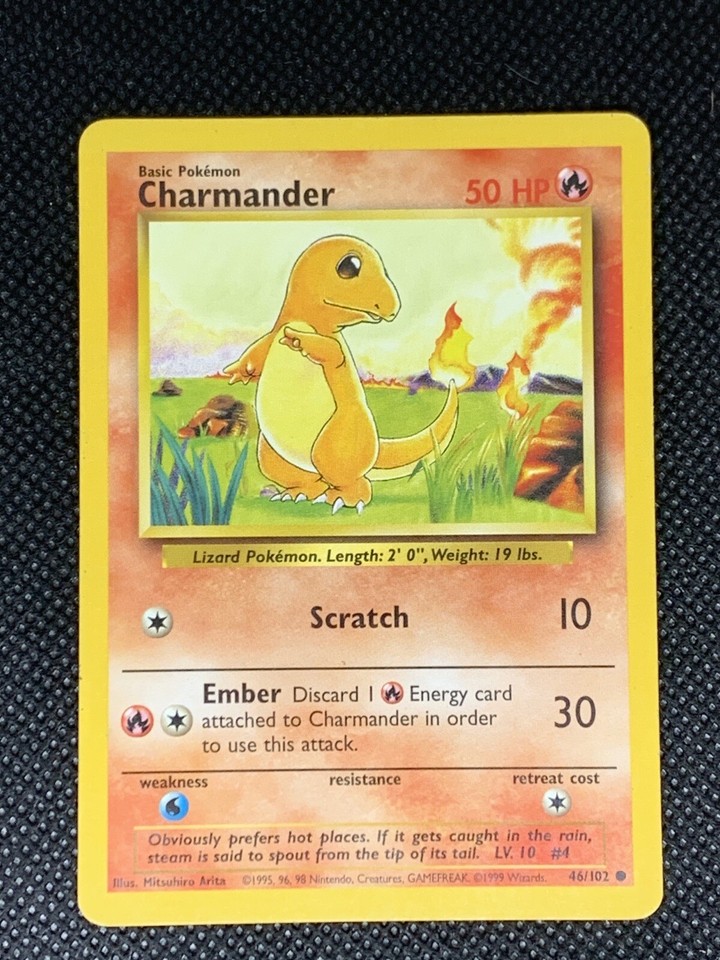 Charmander Pokemon Card 46/102 Original 1995 Base Set Super Rare | eBay