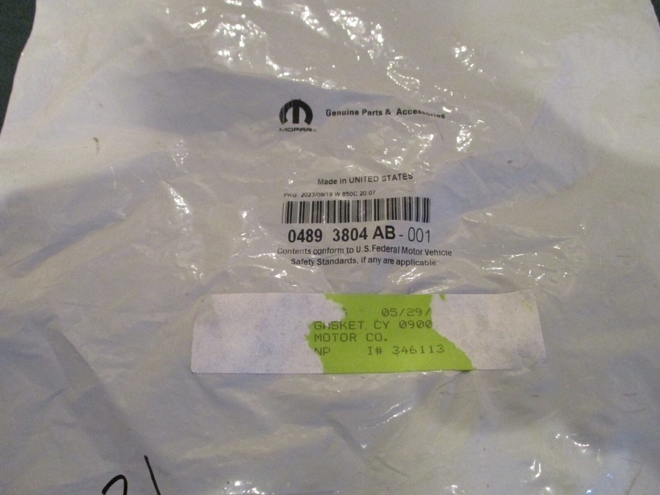 Mopar 04893804AB Engine Valve Cover Gasket | eBay