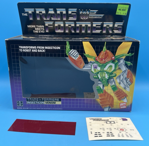 1985 VTG G1 Transformers Insecticon Venom Box W/ Decoder & Stickers | eBay