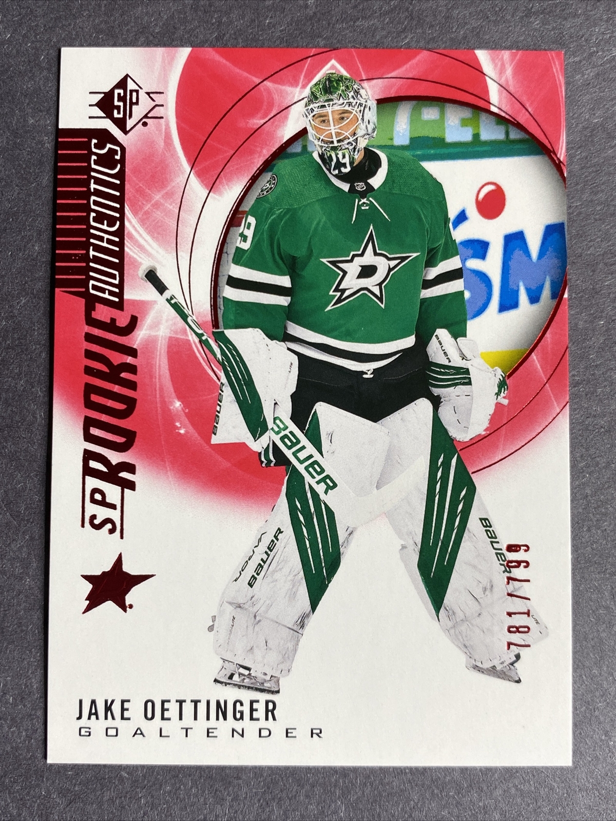 2020-21 Upper Deck SP RED /799 #136 Jake Oettinger Dallas Stars RC ...