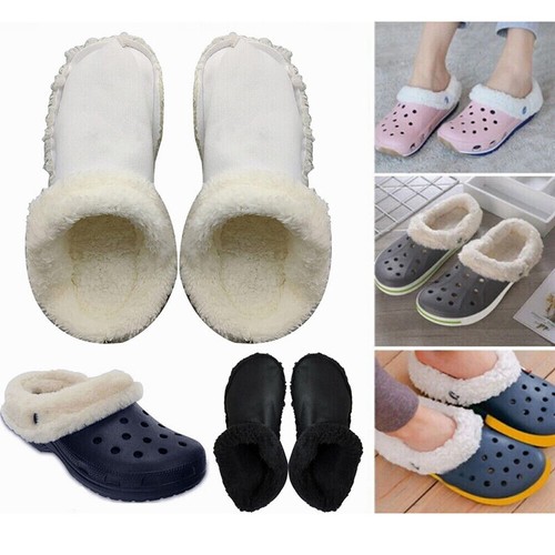Warm Shoes Clogs Replacement Fur For Crocs Liners Insoles Inserts Furry ...