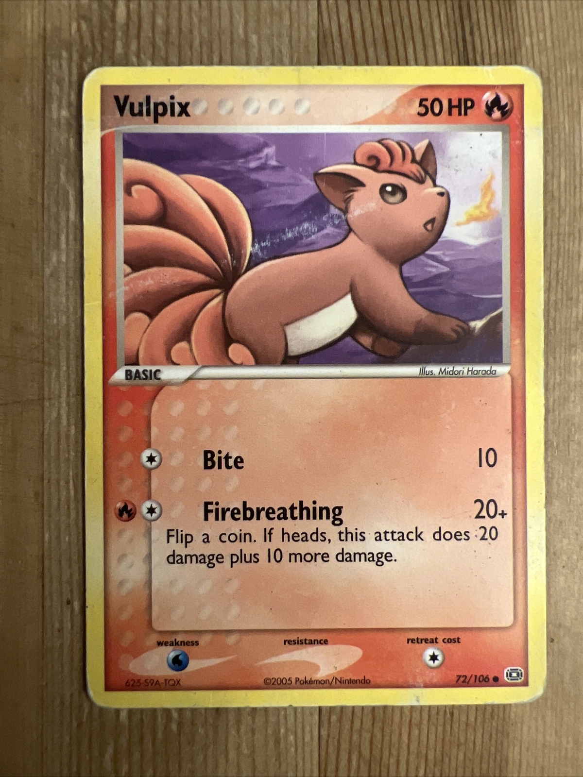 Pokémon TCG Vulpix EX Emerald 72/106 Regular Common for sale online | eBay