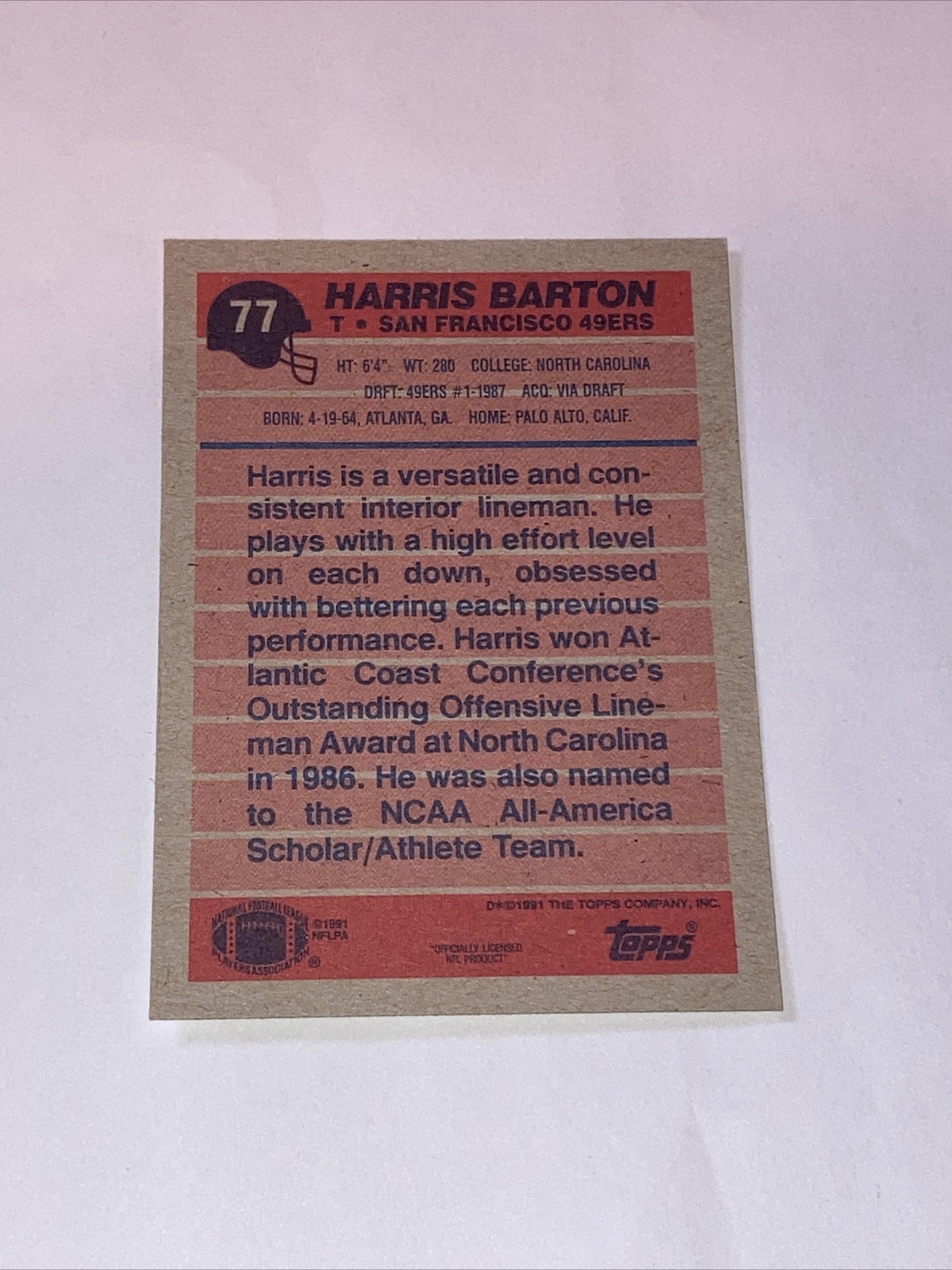 1991 Topps - #77 Harris Barton for sale online | eBay