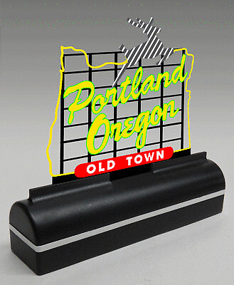 Miller Engineering 2350 HO/O Desk Top Neon Base Portland Sign | eBay