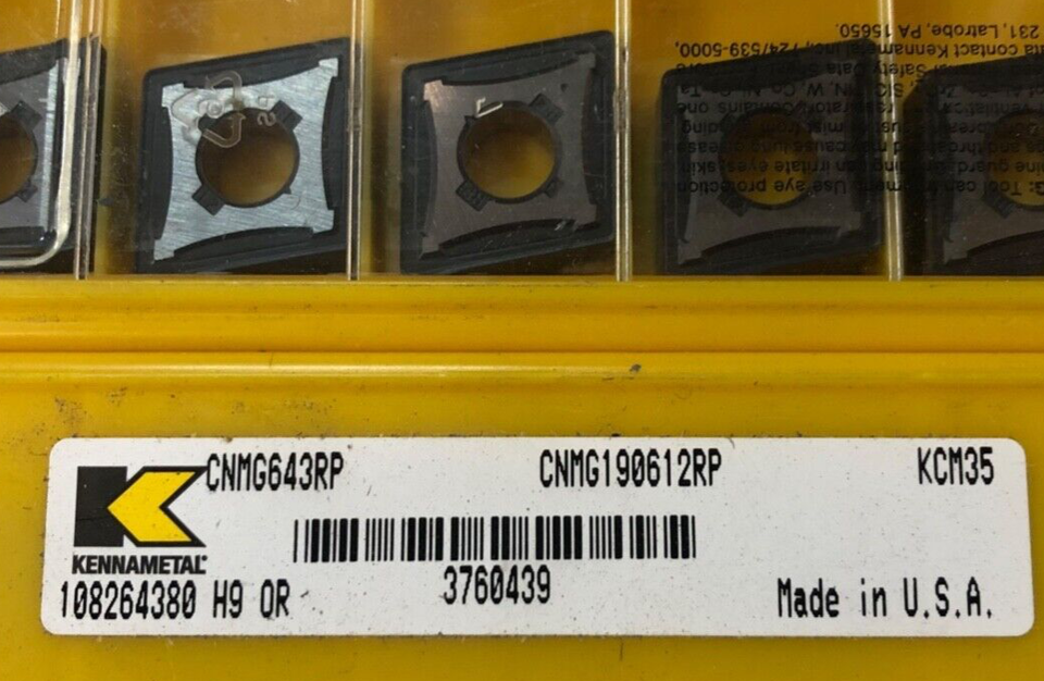 KENNAMETAL CARBIDE INSERTS QUANTITY 5 CNMG643RP CNMG190612RP KCM35 | eBay