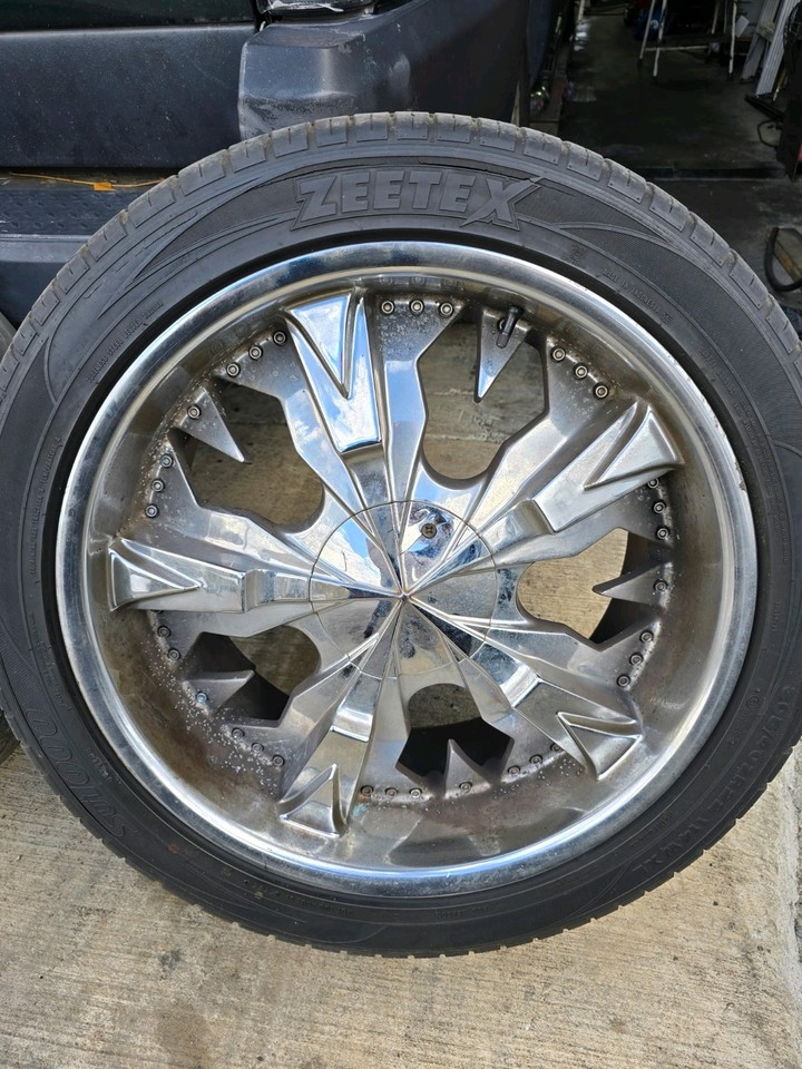 22in Chrome Chevy 6 Lug Rims No Cracks No Bends Needs Tires | eBay