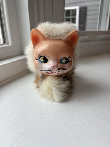 Vintage Rubber-Faced Rabbit Fur Cat Doll | eBay
